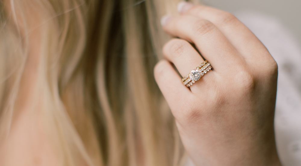 diamond ring on hand